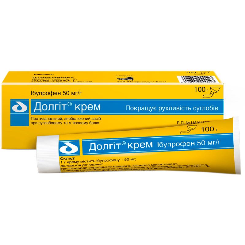 Долгіт крем 50мг/г туба 100 г DOLORGIET (Німеччина) купити за ціною від ...