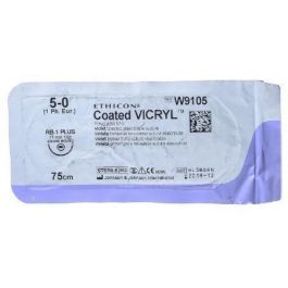 Вікрил 5 колюча голка 14 мм 75 см незафарбована W9105 Ethicon ...