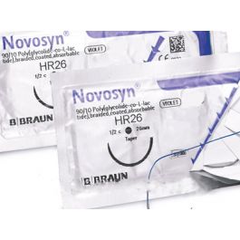 Novosyn фіолетовий, розмір USP 2/0 (3) довжина 90 см колюча голка 1/2 ...